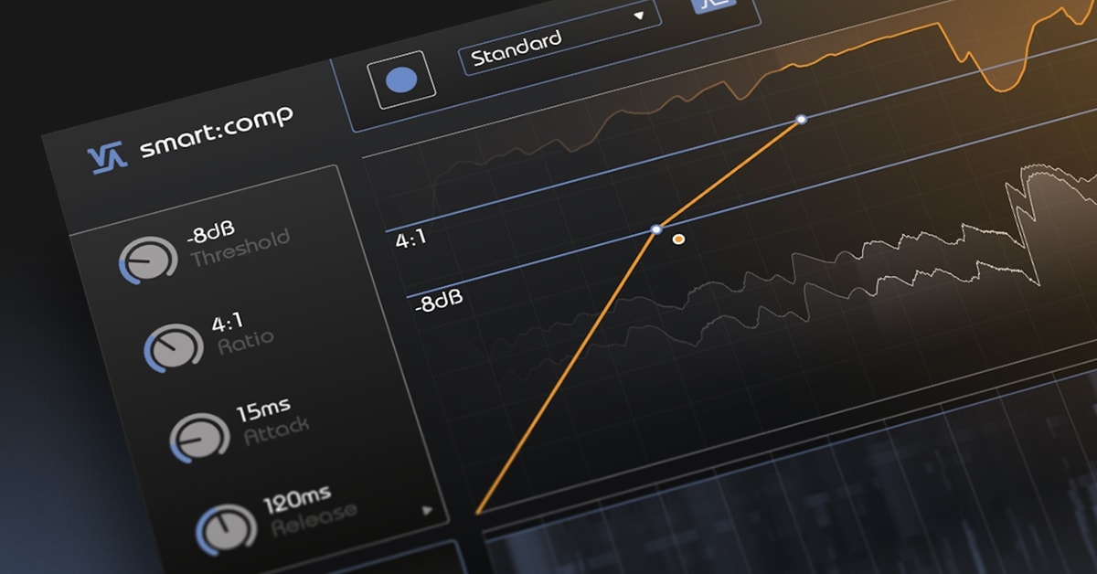 Handy control elements of smart:comp - sonible