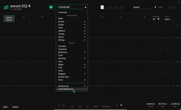 smart:EQ 4's reference track feature - sonible